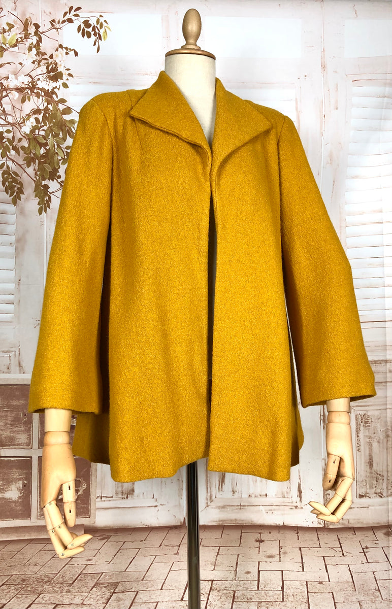 Incredible Mustard Yellow 1940s Short Swing Coat – Black Sheep Antiques