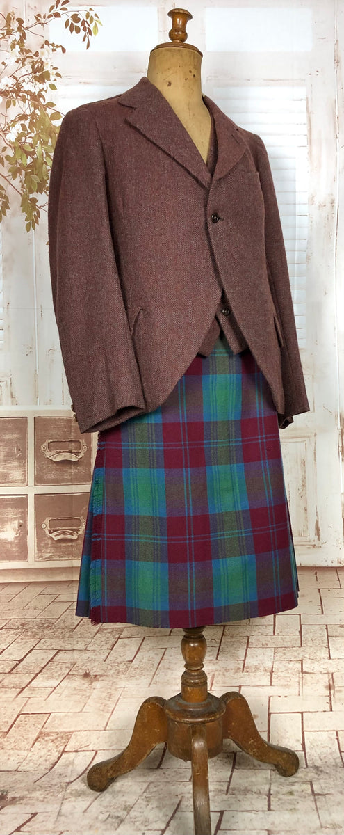 Super Rare Original 1940s Vintage Four Piece Kilt Suit In Ancient Lind ...