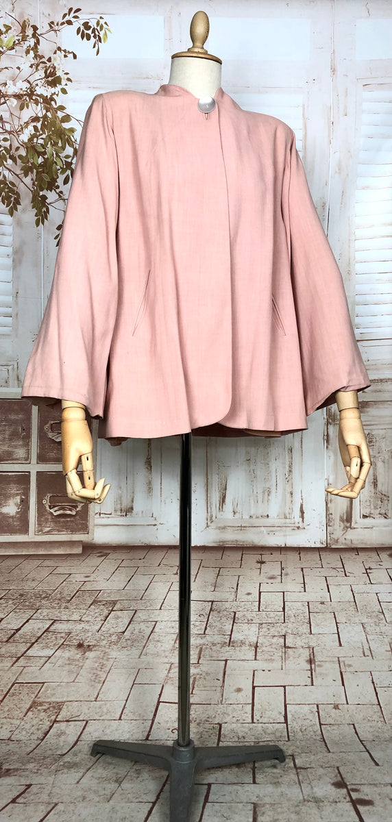 Fabulous Original 1940s Vintage Pale Pastel Pink Swing Coat Jacket ...