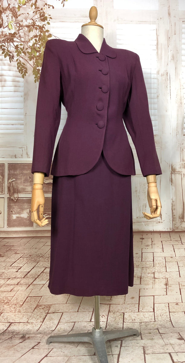 Super Rare Original 1940s Vintage Purple Lilli Ann Black Label Suit ...